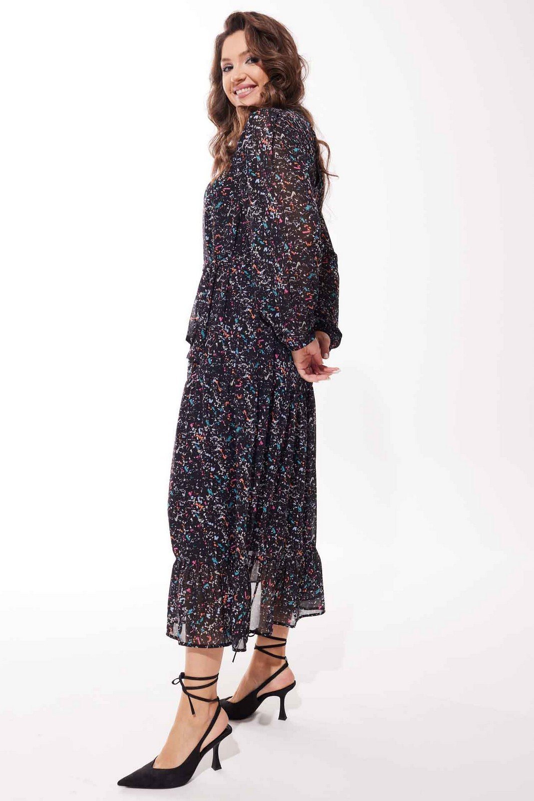 Платье 973 черный MisLana купить в интернет магазине | в наличии